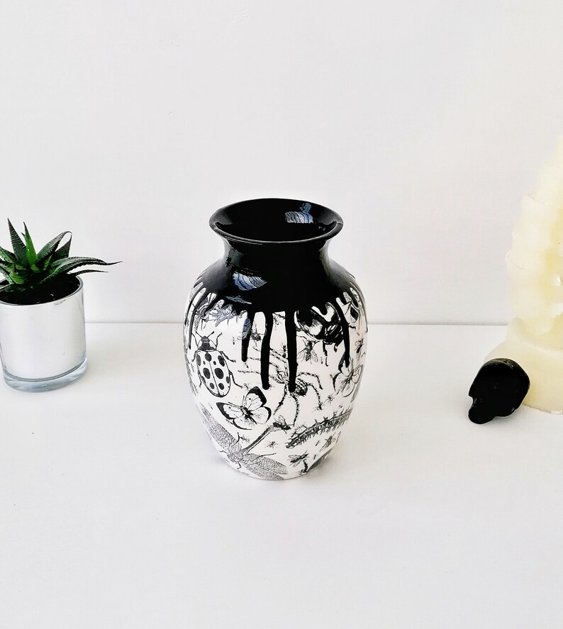 Gothic Bugs Vase Bug Goth Flowers Macabre Alternative - Etsy