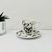Gothic Tea Set, Skull and Butterfly, Ceramic Teaset, Goth Cup Saucer ...