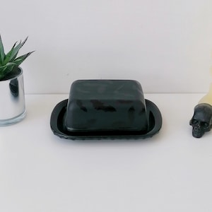 Bat Butter Dish, Bats Dome Plate, Matte Black, Gothic Gift, Creepy ...