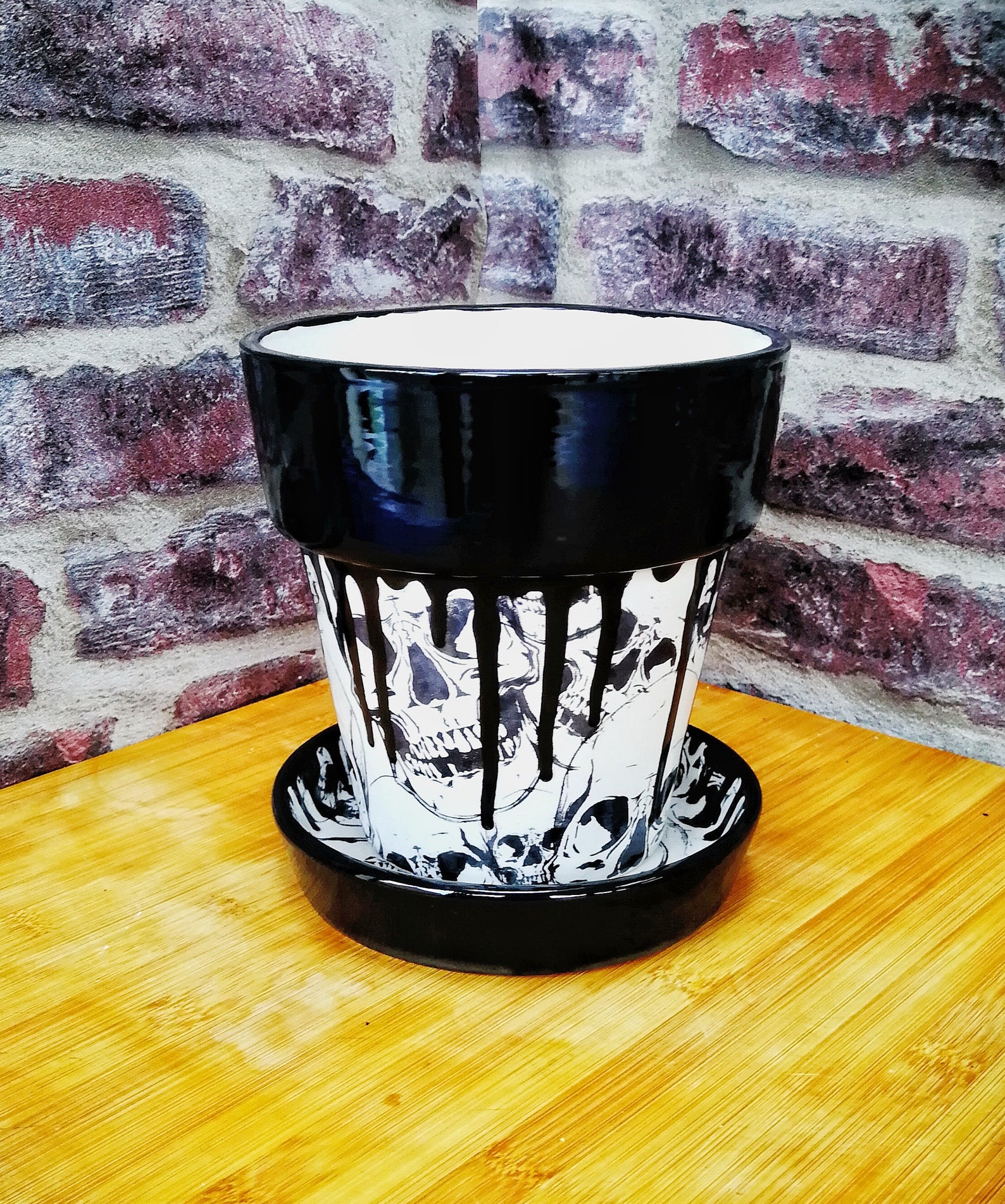 Skull Flower Pot Skulls Plant Pots Gothic Indoor Planter - Etsy Canada