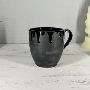 Matte Black Mug, Large Mugs, Gothic Cup, Tea Coffee Lover, Huge Cups ...