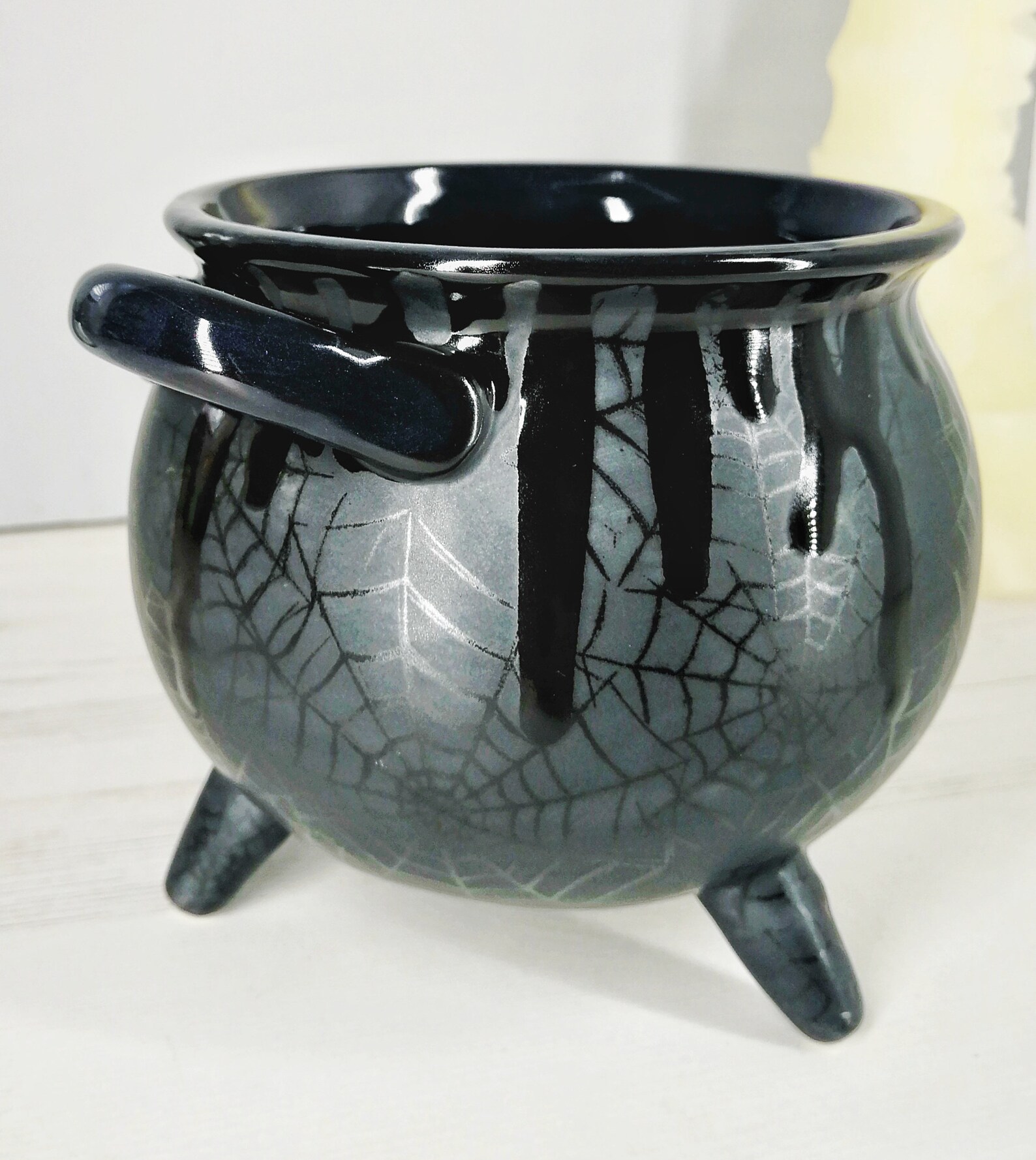 Witches Spider Web Cauldron Matte Black Webs CobwebWitch | Etsy