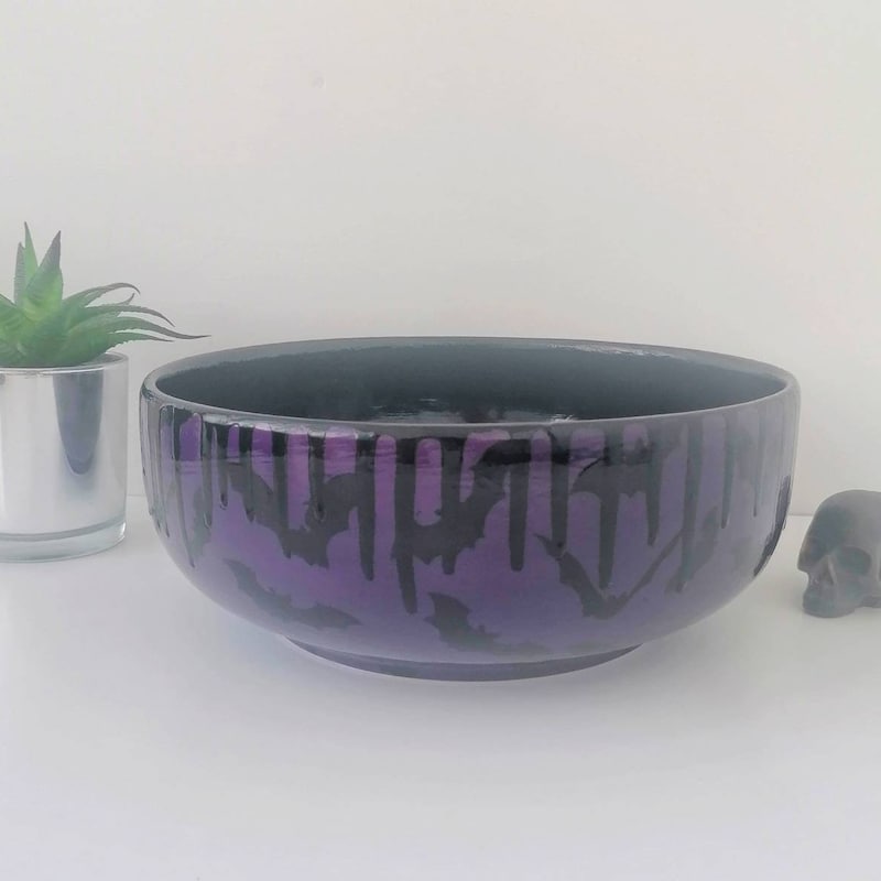 Bat Ceramic Bowl - Etsy UK