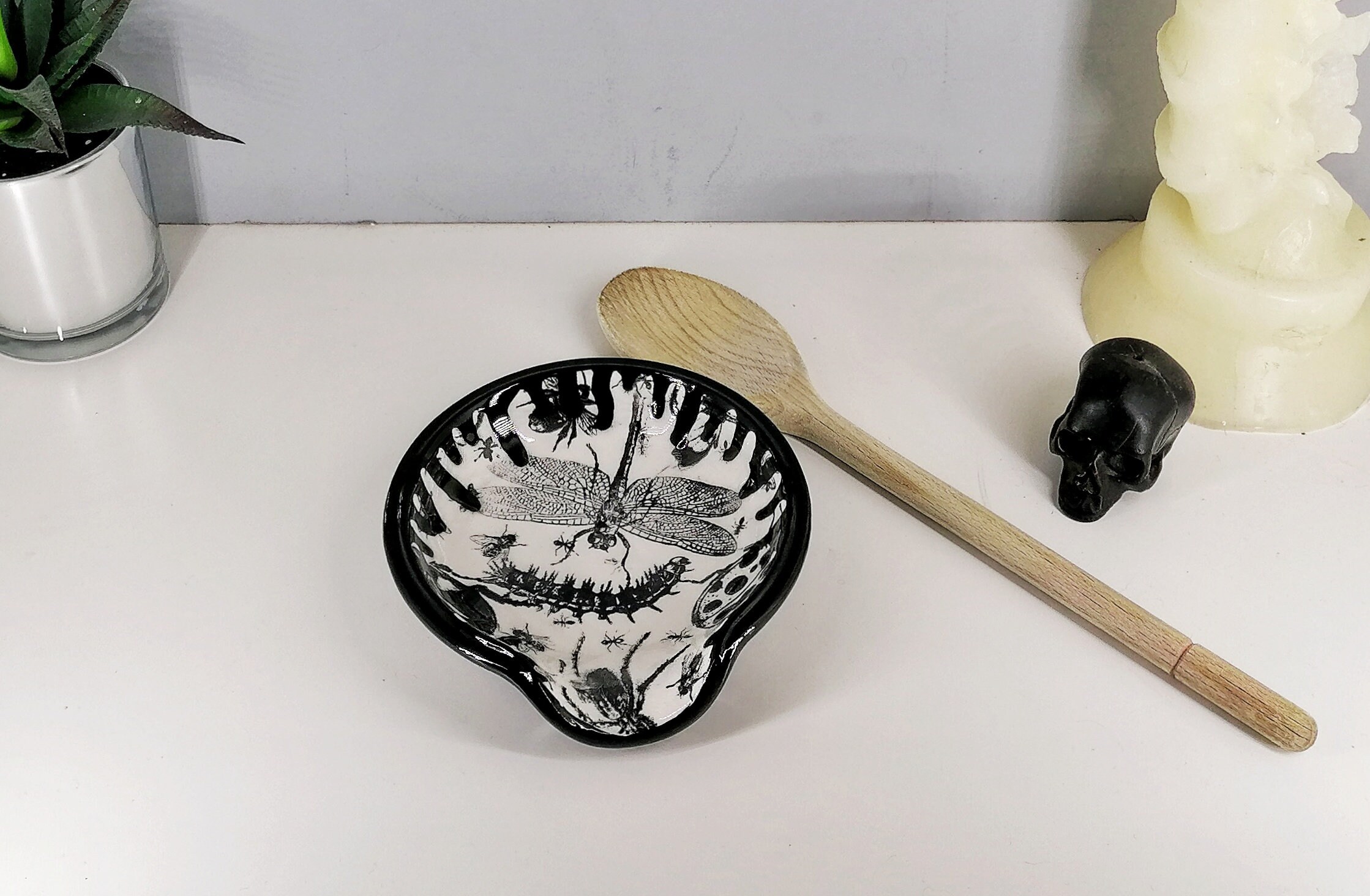 Gothic Spoon Rest Bug Bugs Black Goth Kitchen Utensil - Etsy