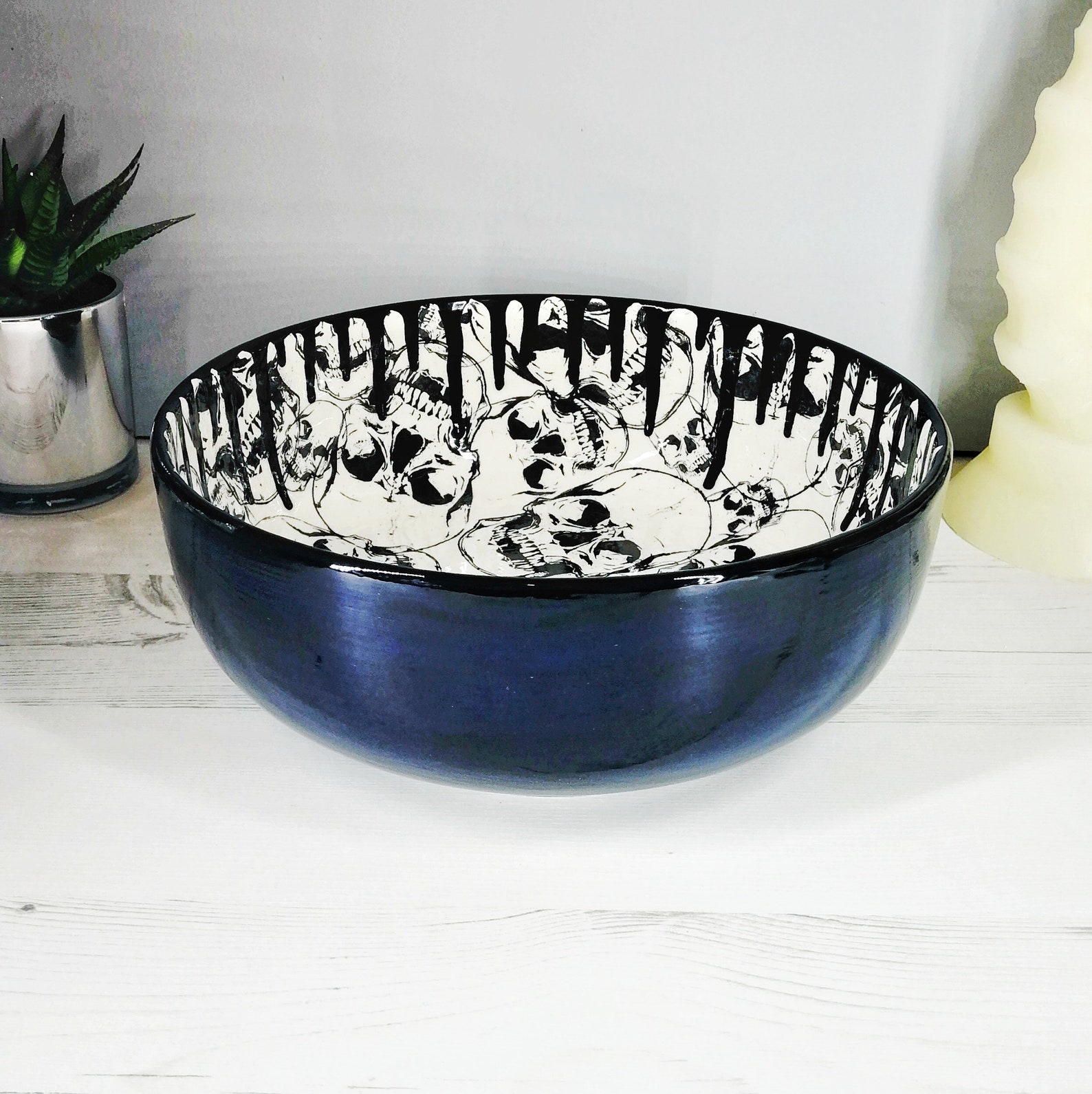 Skull Kitchen Set, Full Kitchenware, Ceramic Homeware, Gothic Home ...