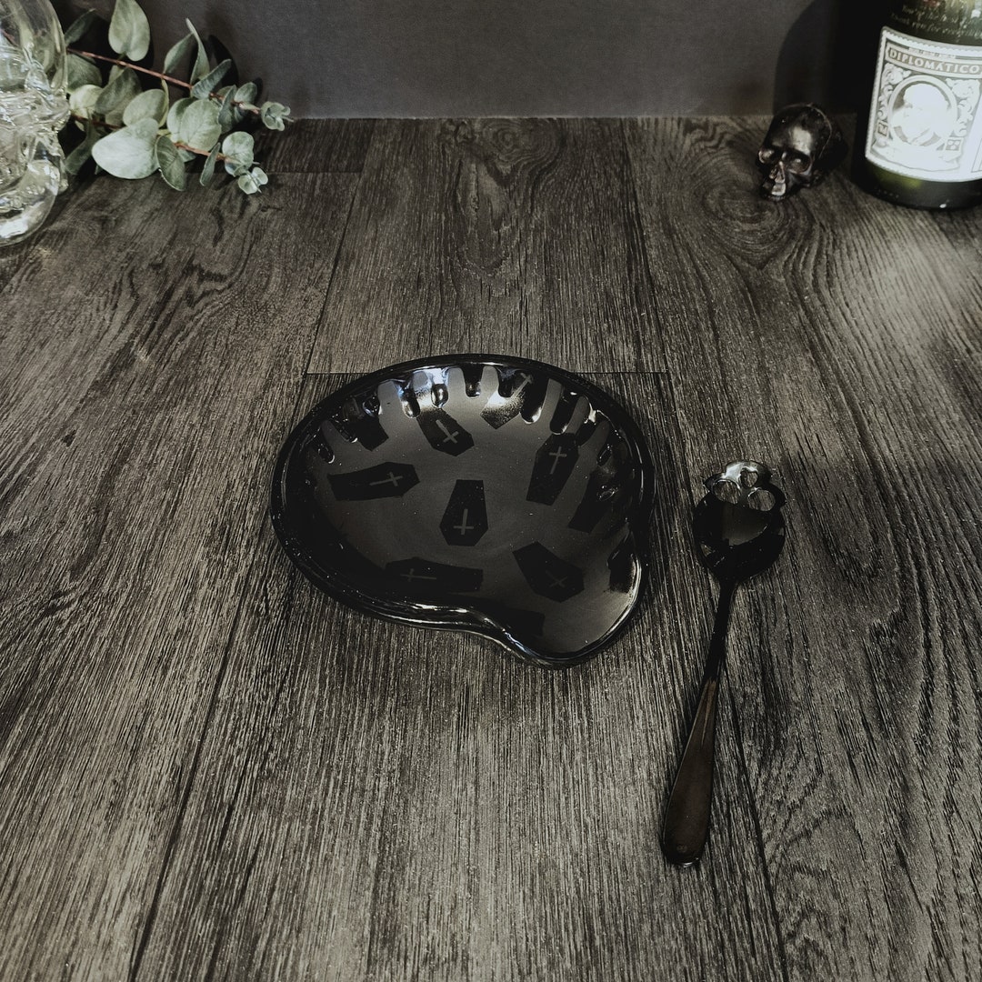 Coffin Spoon Rest, Gothic Casket Black, Goth Kitchen Utensil, Macabre ...