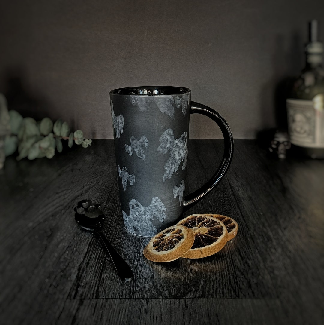 Spooky Ghost Latte, Ghosts Mug, Goth Tall Drink, Gothic Ghouls, Hot Tea ...