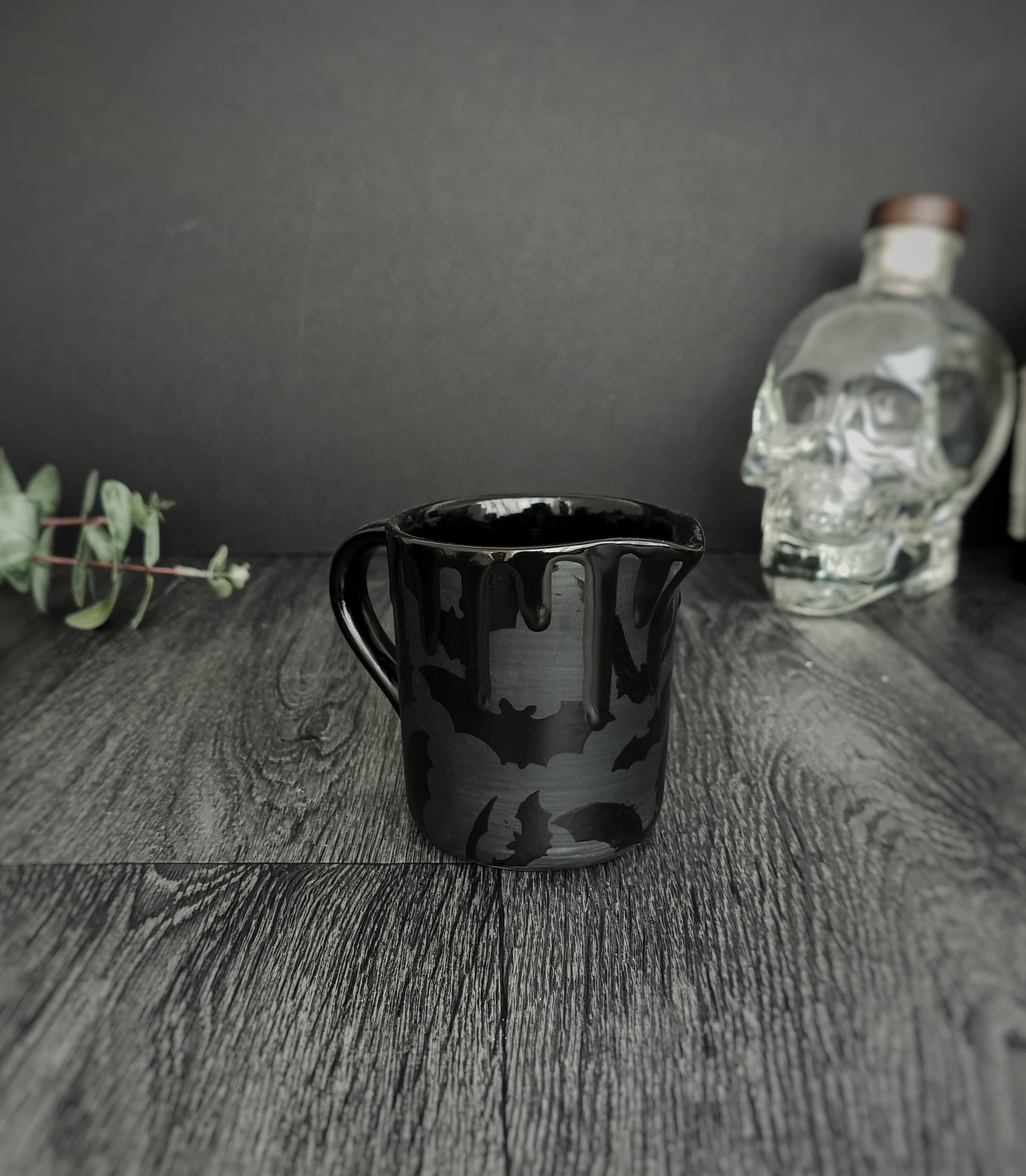 Bat Tea Set Matte Black Bats Goth Teaset Gothic Halloween - Etsy UK