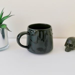 Matte Stumpy Mug, Bats Goth Mugs, Bat Gothic Cup, Tea Coffee Lover ...