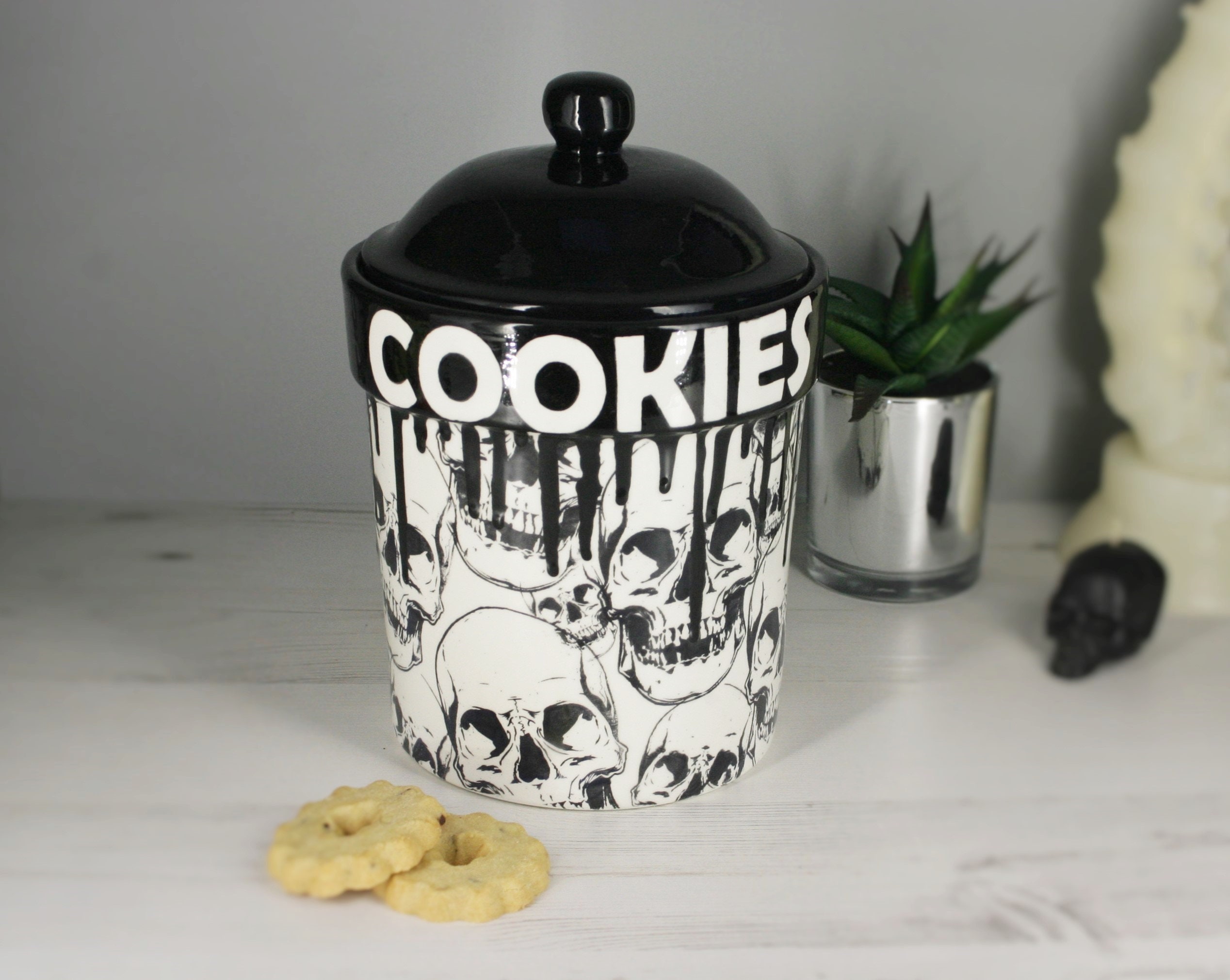 Skull Kitchen Set, Full Kitchenware, Ceramic Homeware, Gothic Home ...