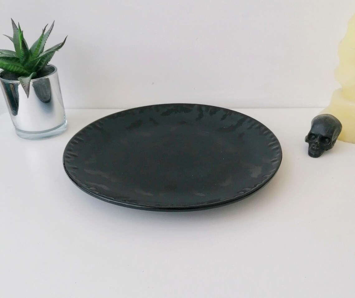 Matte Black Bats Bat Dinner Set Gothic Lunch Alternative - Etsy