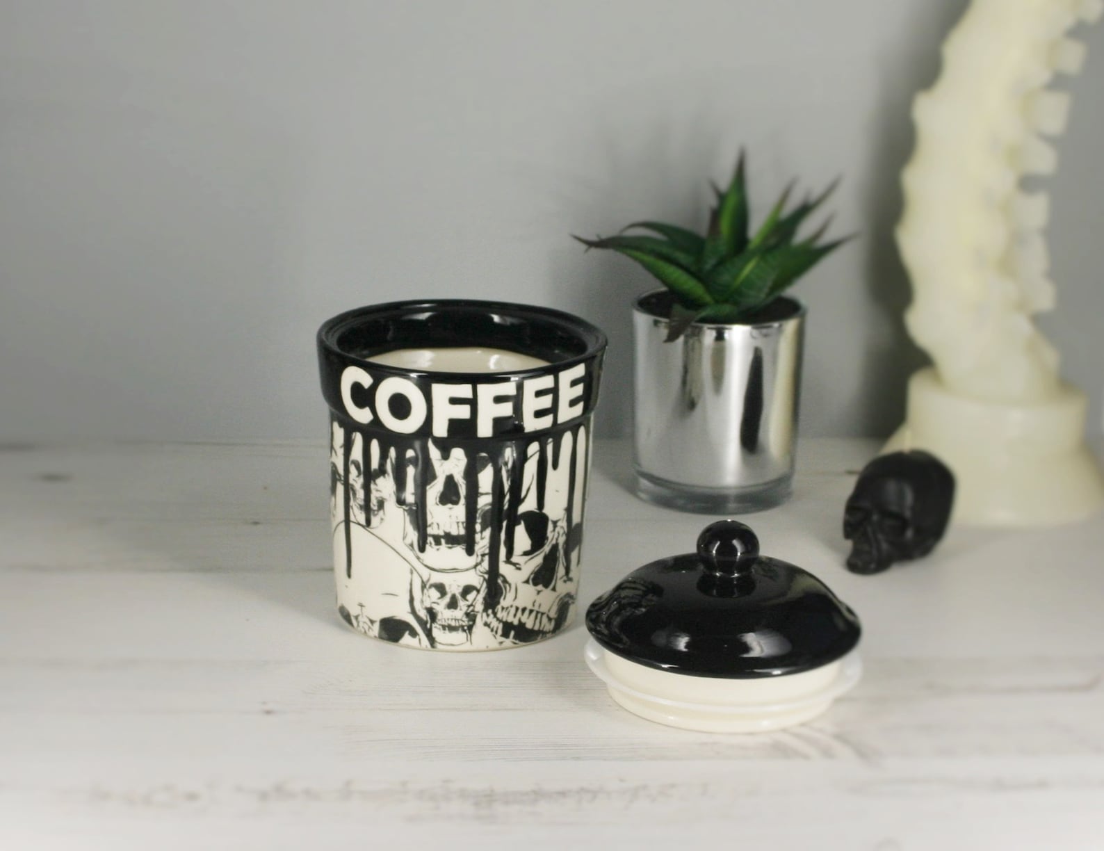 Skull Storage Canisters, Tea Coffee Canister, Sugar Jars, Storage Pots ...