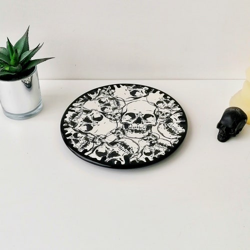 Gothic Spoon Rest Skull Skulls Black Goth Kitchen Utensil - Etsy