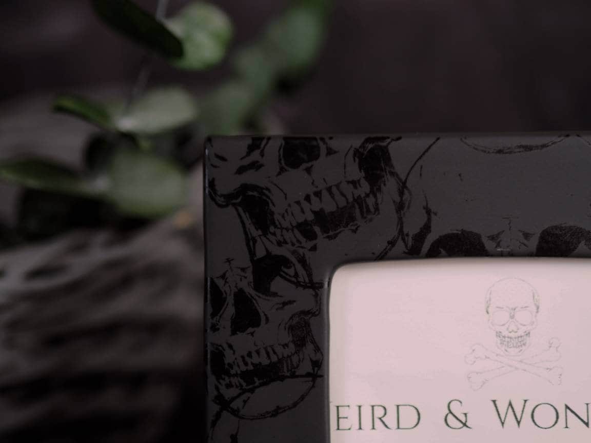 Skull Photo Frame Matte Black Skulls Picture Frames Gothic - Etsy