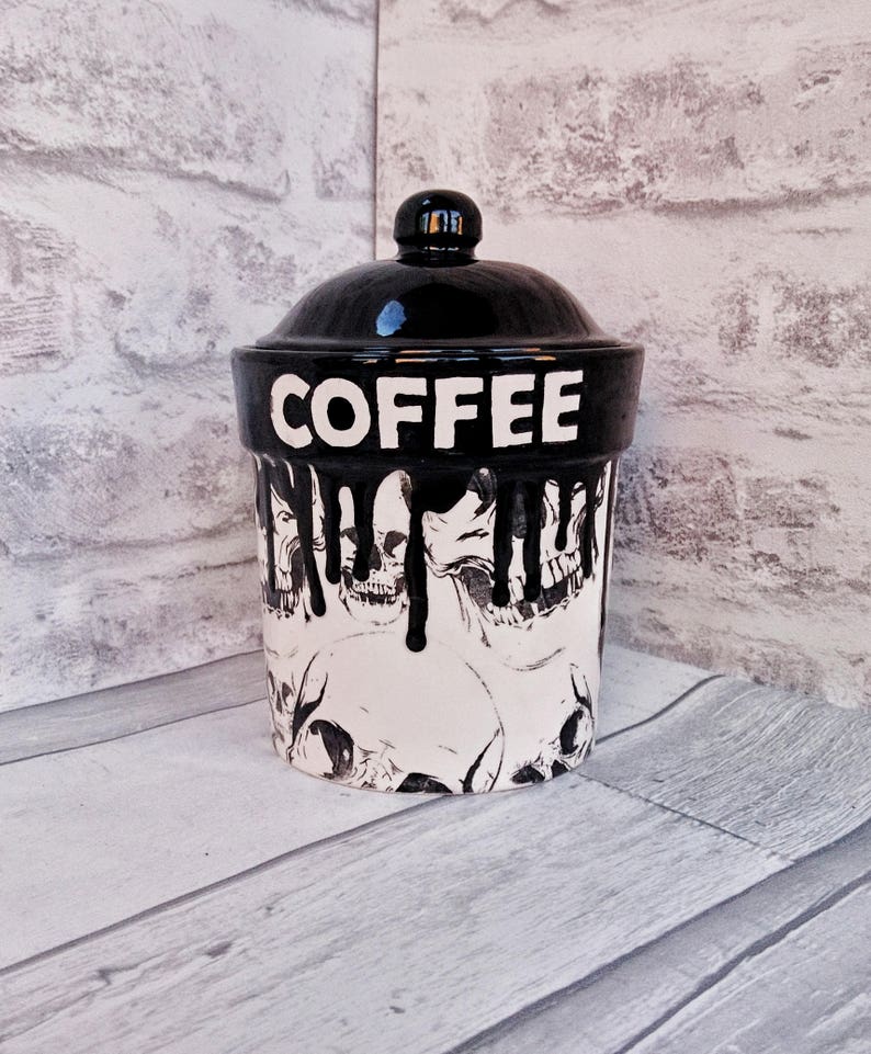 Skull Storage Canisters Tea Coffee Canister Sugar Jars - Etsy Canada