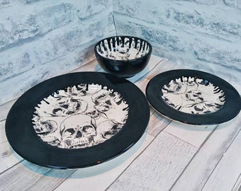 Halloween dinnerware | Etsy