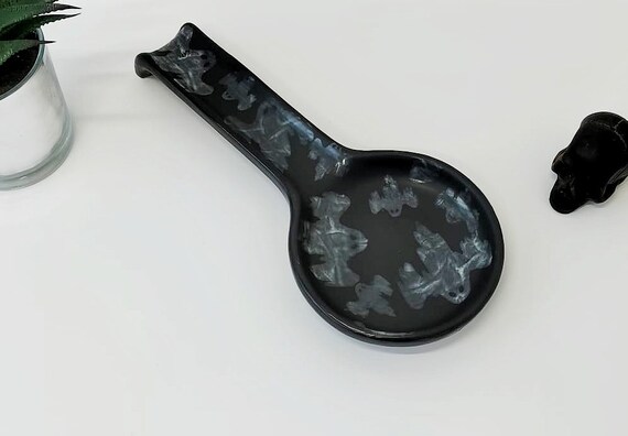 Ghost Spoon Rest Goth Large Spoons Holder Kitchen Utensil - Etsy