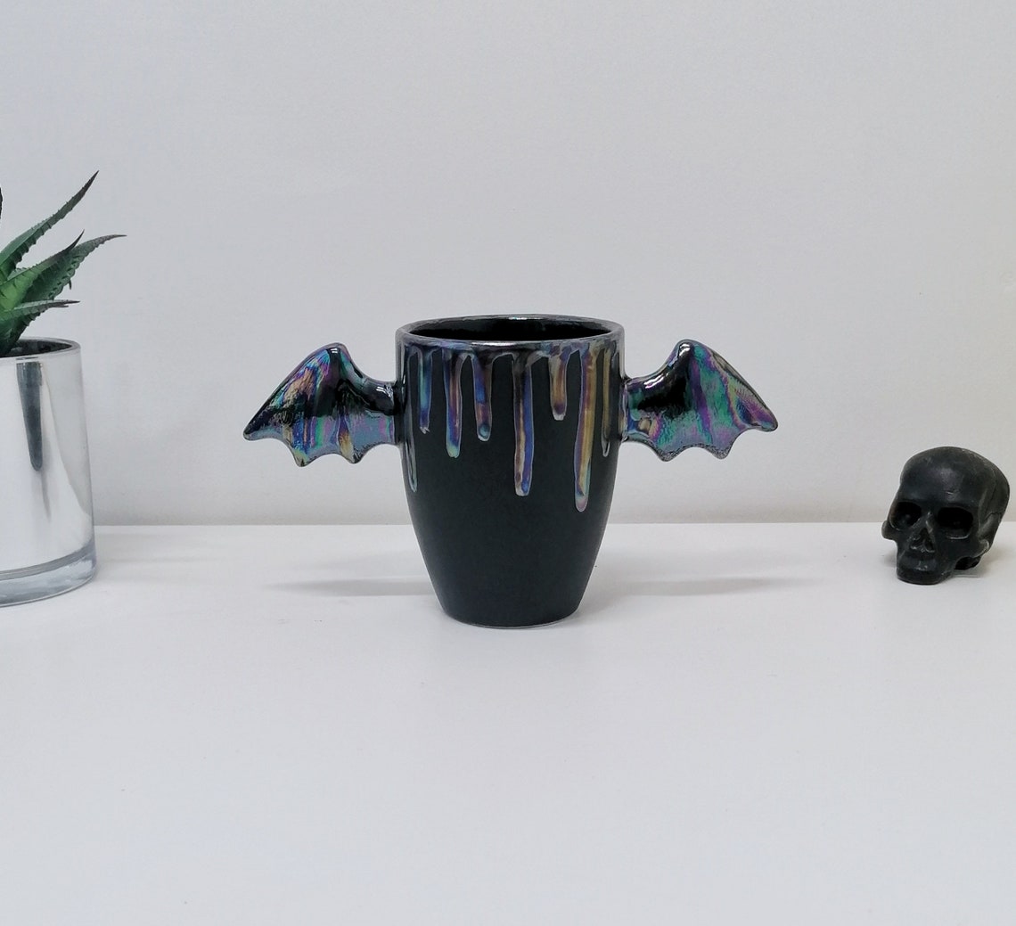 Lustre Wing Mug Bat Wings Cup Pearlescent Drip Wings - Etsy