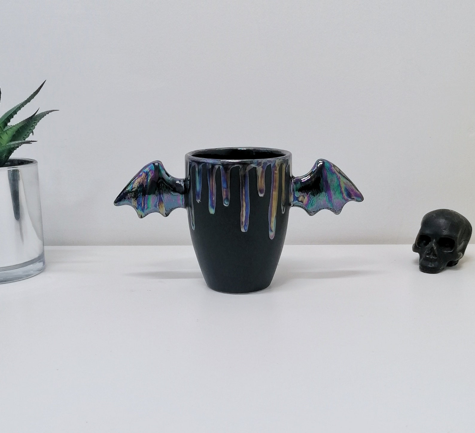 Lustre Wing Mug Bat Wings Cup Pearlescent Drip Wings - Etsy
