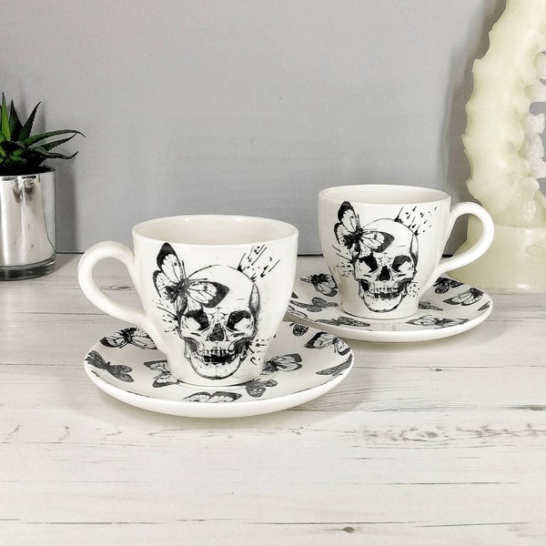 Skull Tea Cup - Etsy