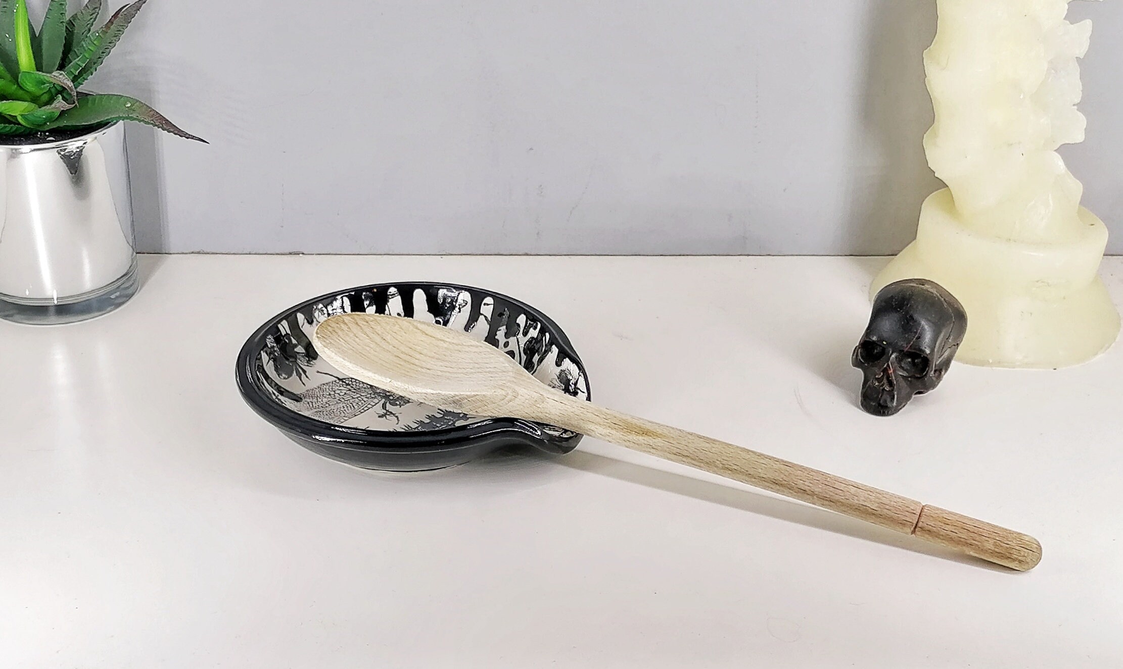 Gothic Spoon Rest Bug Bugs Black Goth Kitchen Utensil - Etsy