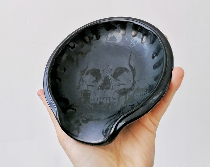 Wooden Coffin With White Skull Kitchen Utensil Holder Urn - Etsy