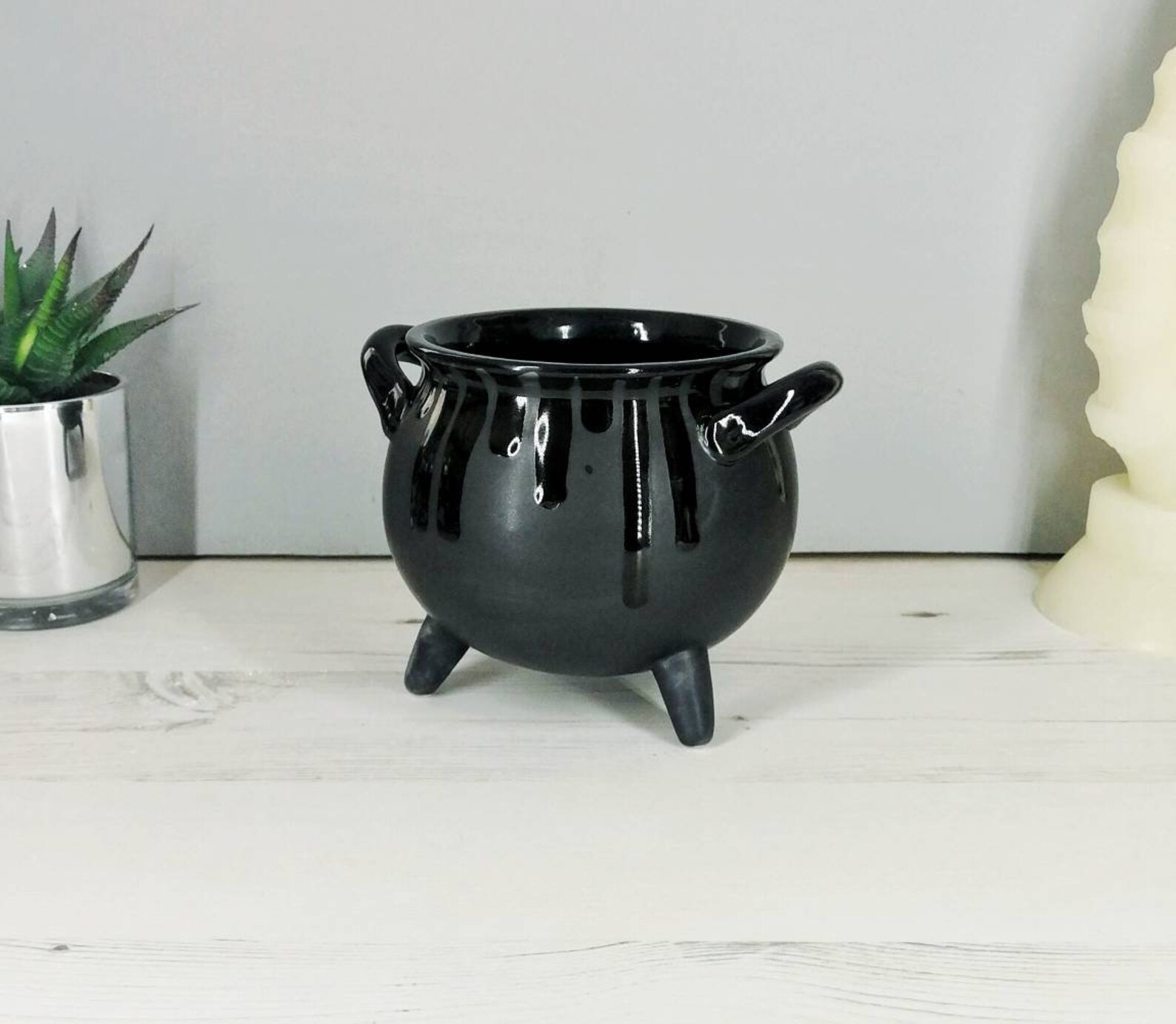 Witches Spider Web Cauldron Matte Black Webs Cobwebwitch | Etsy