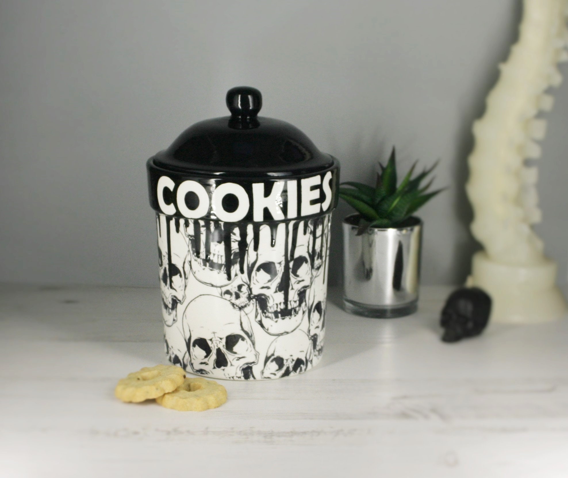 Skull Cookie Jar, Skulls, Biscuit Barrel, Kitchen Storage Canisters ...