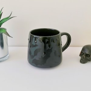 Matte Stumpy Mug, Bats Goth Mugs, Bat Gothic Cup, Tea Coffee Lover ...