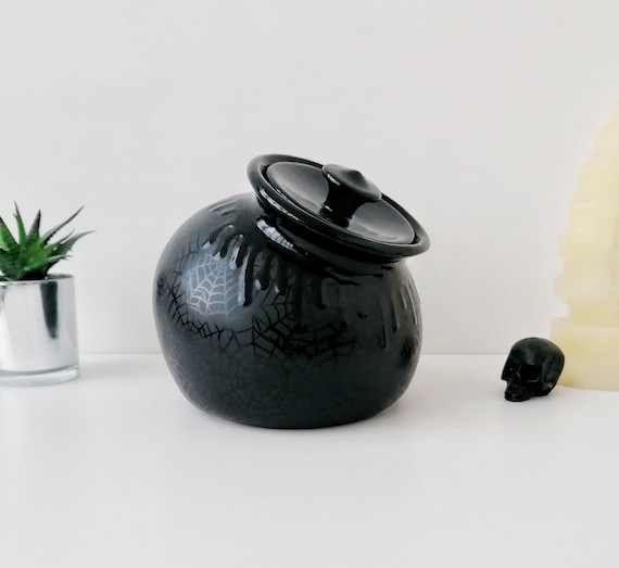 Home & Living Skull Cookie Jar Cupboard Flour Pots Goth Oats Kitchen ...