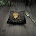 Skull Plate Set, Matte Black, Square Gothic Lunch, Alternative Dinner ...