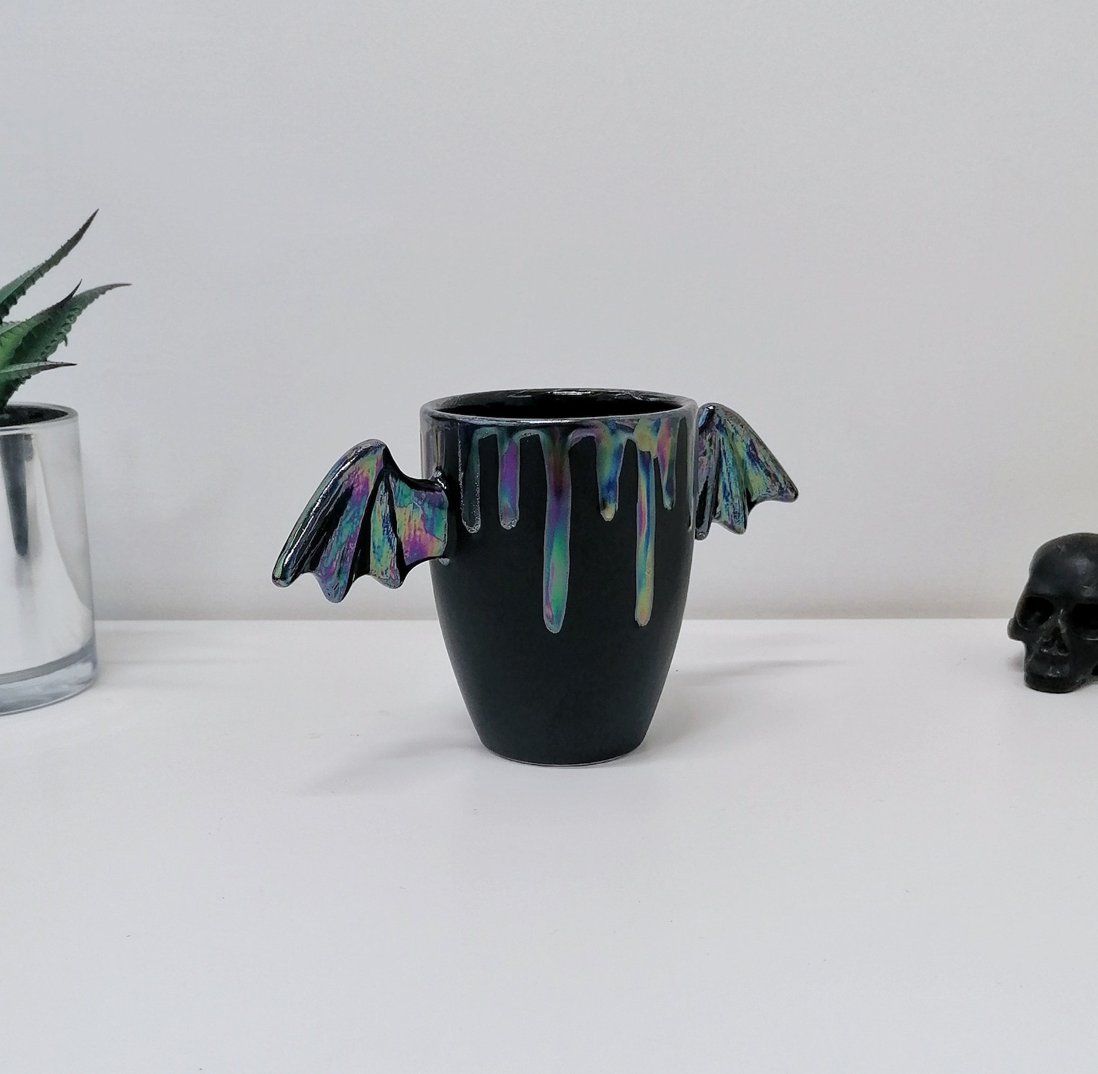 Lustre Wing Mug Bat Wings Cup Pearlescent Drip Wings - Etsy