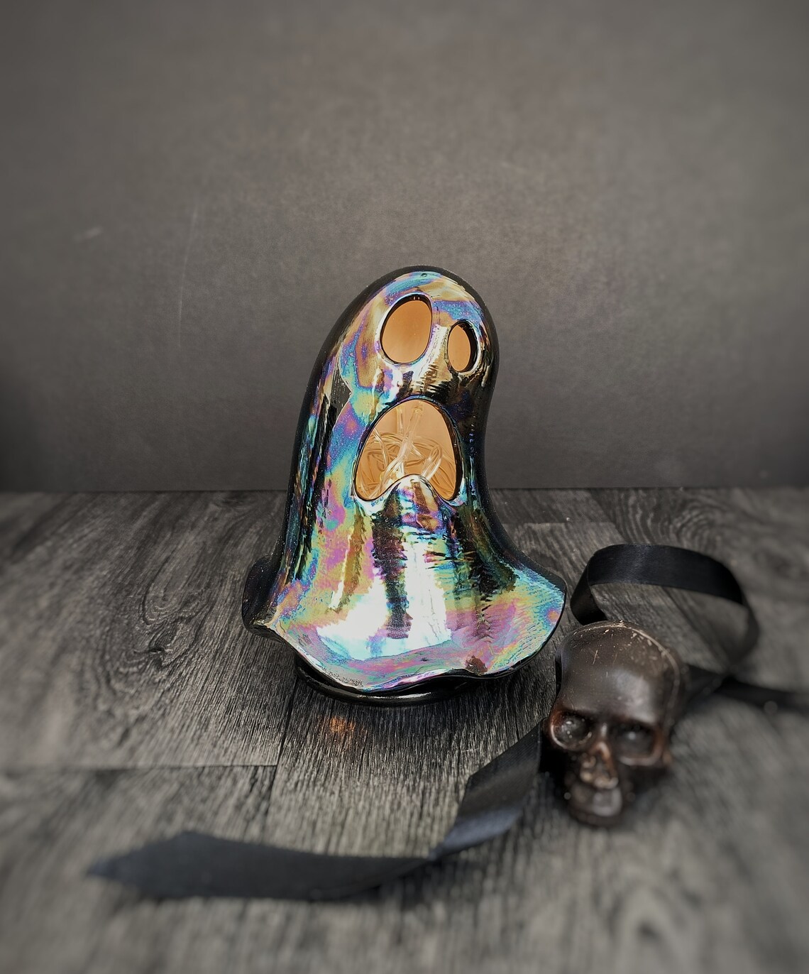 Pearlescent White Ghost Ghosts Tea Light Halloween - Etsy