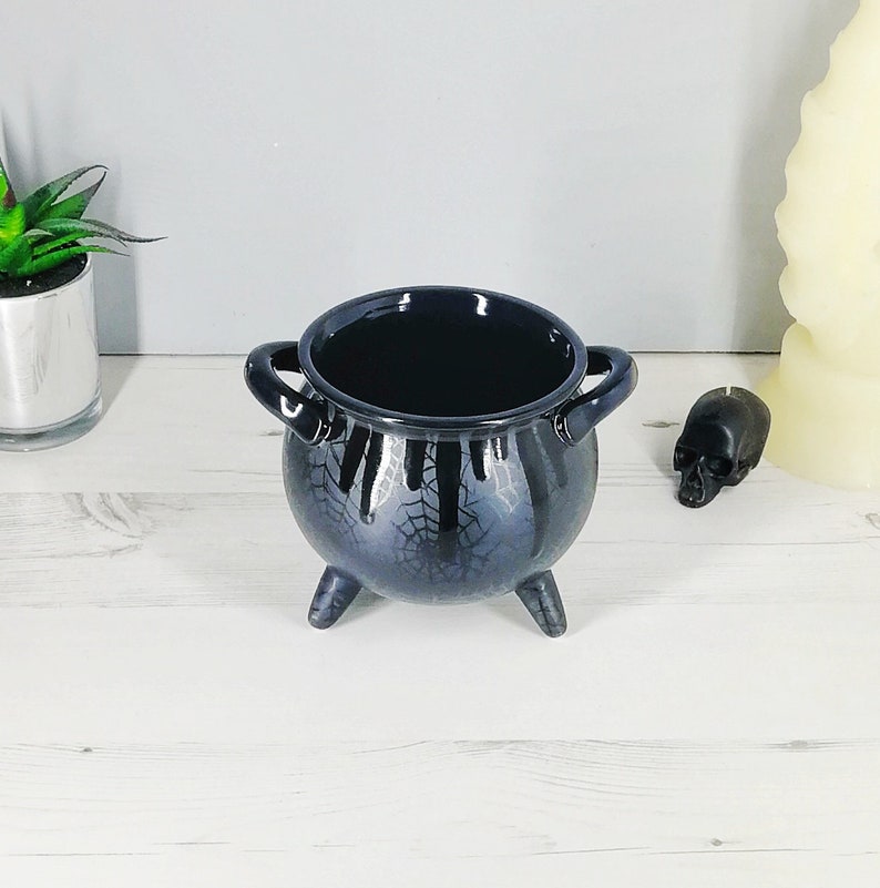 Witches Spider Web Cauldron Matte Black Webs CobwebWitch | Etsy