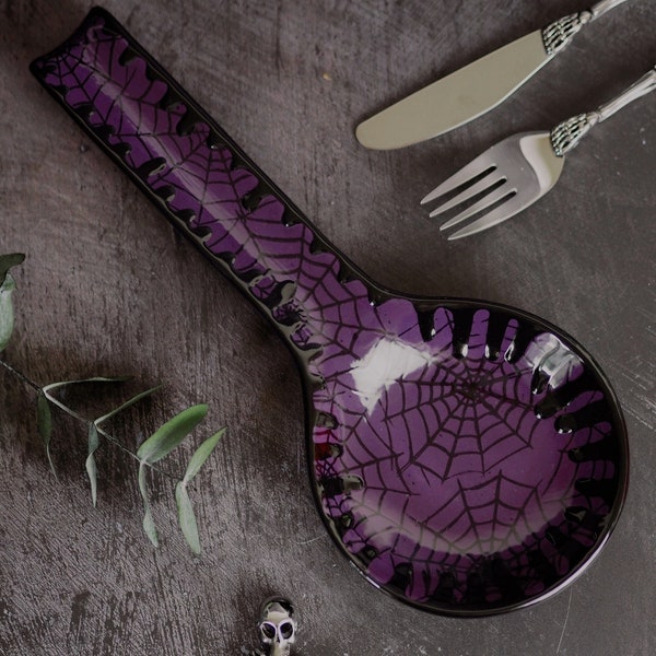 Purple Spoon Rest - Etsy