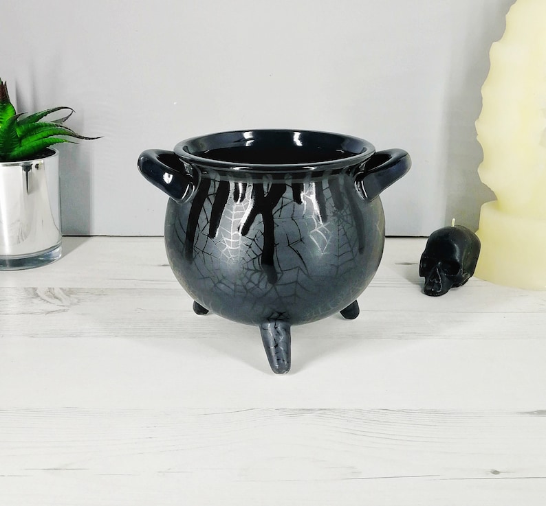 Witches Spider Web Cauldron Matte Black Webs CobwebWitch | Etsy