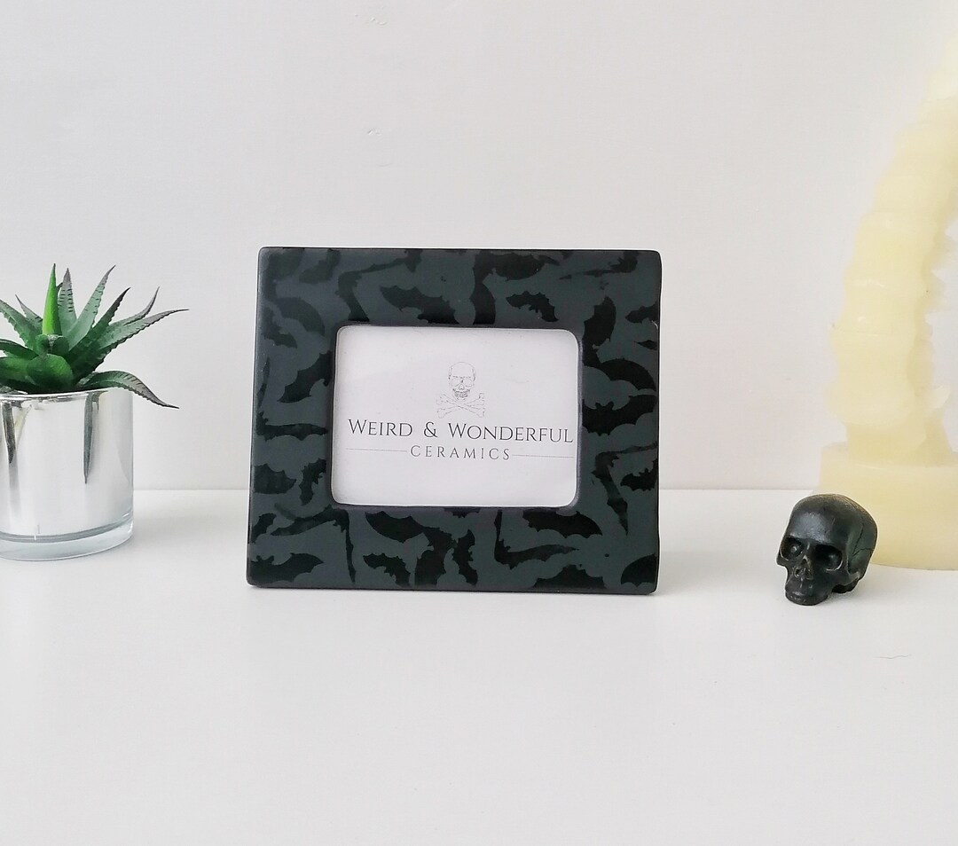 Bat Photo Frame, Matte Black Bats, Picture Frames, Gothic Homeware ...