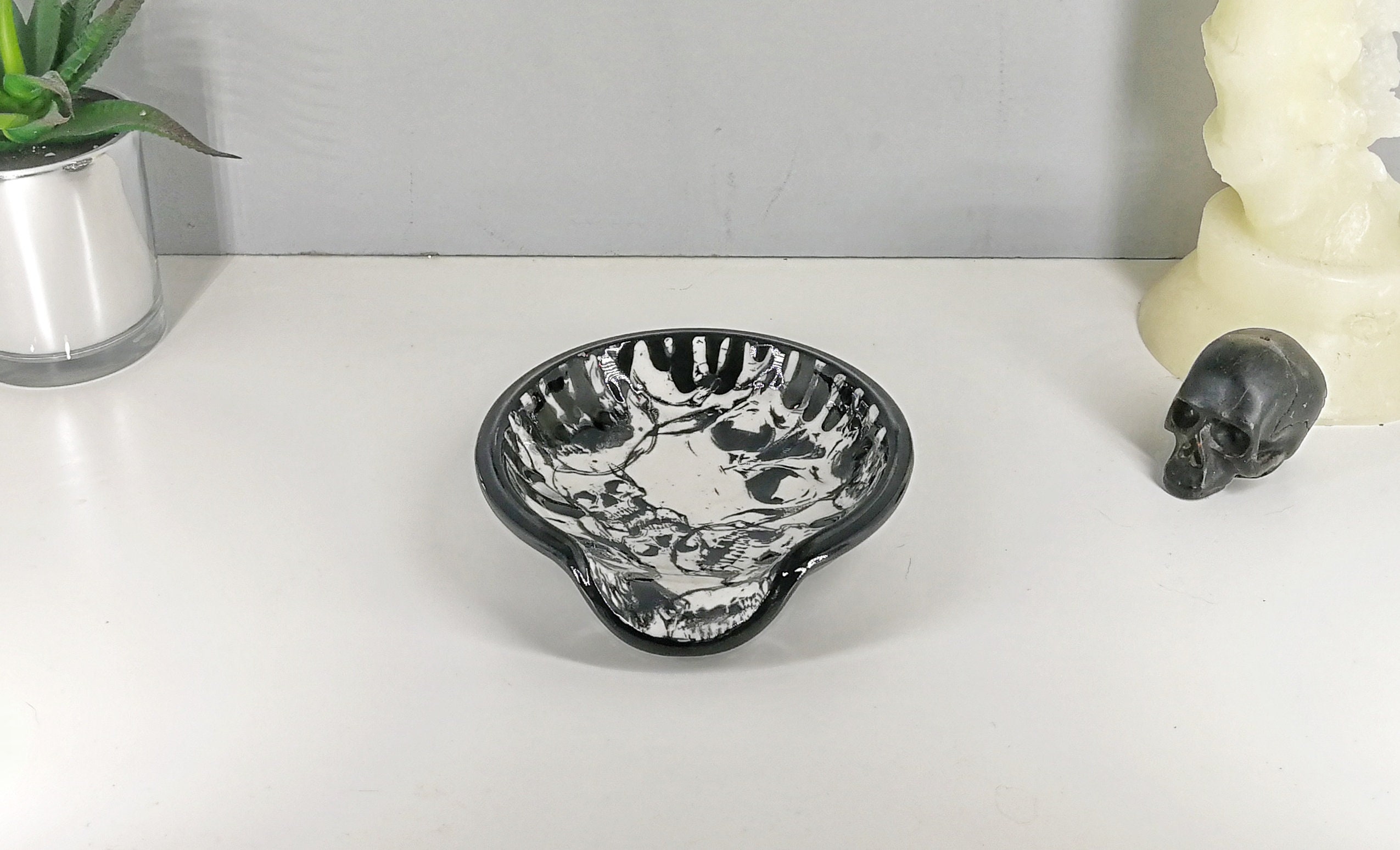 Gothic Spoon Rest Skull Skulls Black Goth Kitchen Utensil - Etsy