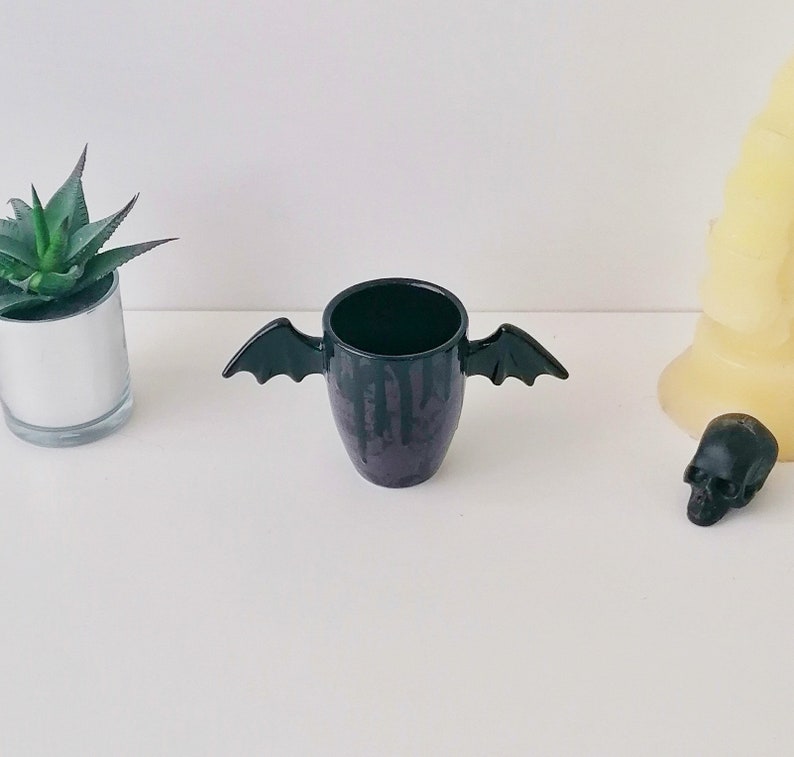 Purple Bat Wing Skull Wings Mug Skulls Gothic Cup Bats Goth - Etsy