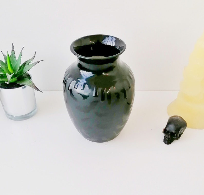 Gothic Bat Vase Matte Black Goth Bats Flowers Macabre - Etsy