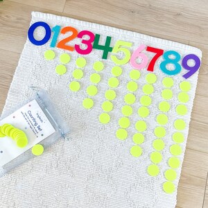 Counting Busy Bag, Felt Numbers 0-9 + Counting Dots, Learn to Count ...