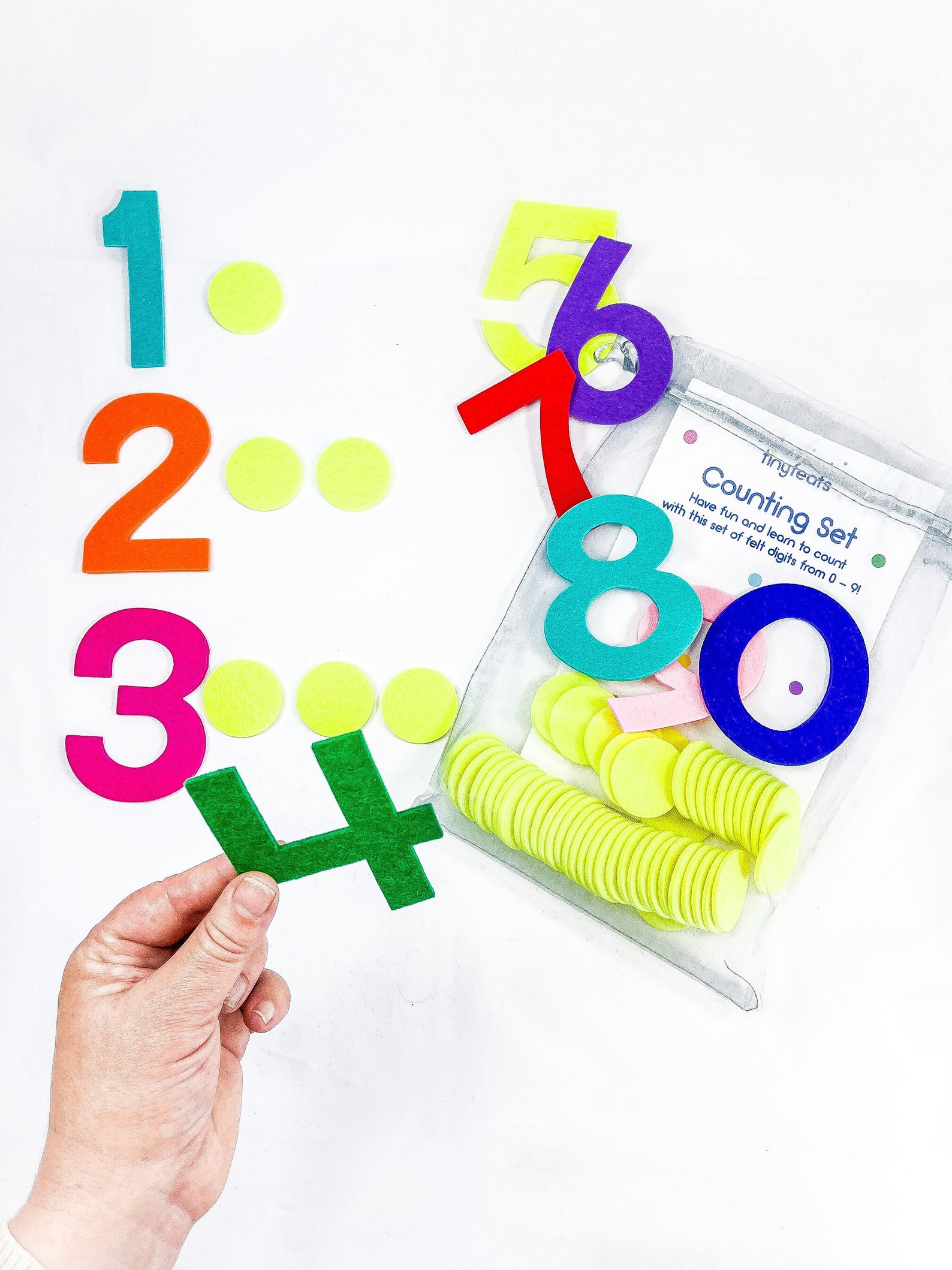 Counting Activities Counting Numbers With Felt Dots Busy Bag - Etsy