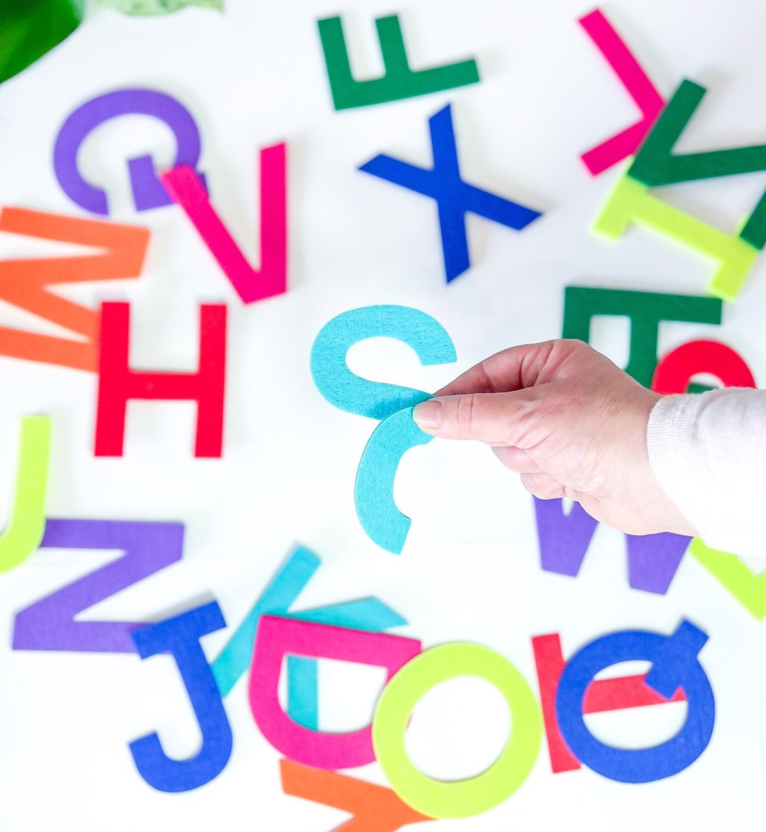 Felt Alphabet Upper Case Letters English Alphabet Capital Letters Large ...