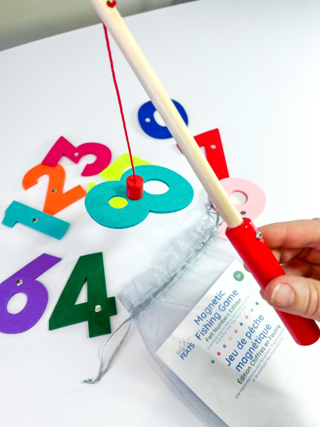 Magnetic Felt Numbers Fishing Game, Montessori Counting Toy for ...