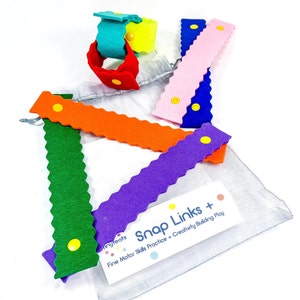 Felt Snap Links Busy Bag: Fine Motor Skills Toy for Toddlers - Etsy