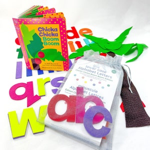 Chicka Chicka Boom Boom Letters Story Set W/ Felt Alphabet Letter Set ...