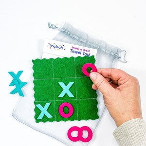 Tic Tac Toe Game Board Travel Activity for Kids Travel Toys Tictactoe ...