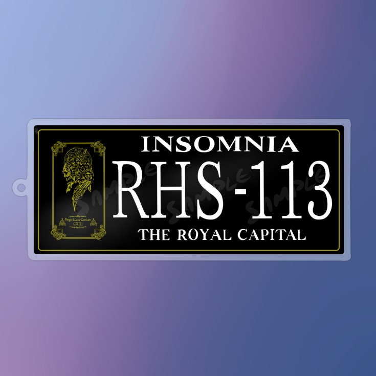 FFXV Regalia License Plate Acrylic Charm | Etsy