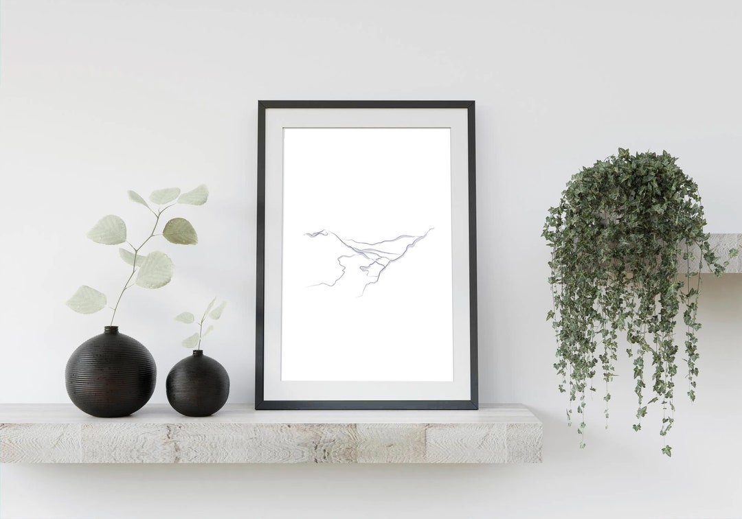 Snowdon Line Art Print | Mountain Wall Art | Travel Print | Snowdonia ...
