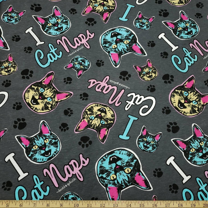 Cat Fabric by the Yard - Etsy